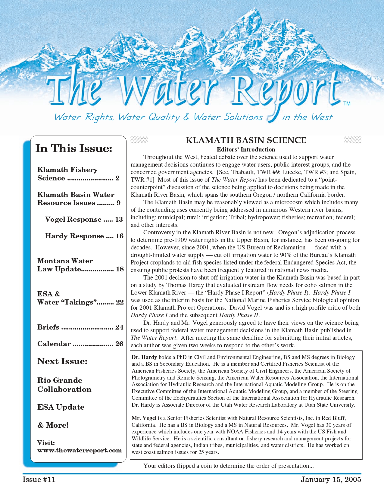 TWR #11 - The Water Report