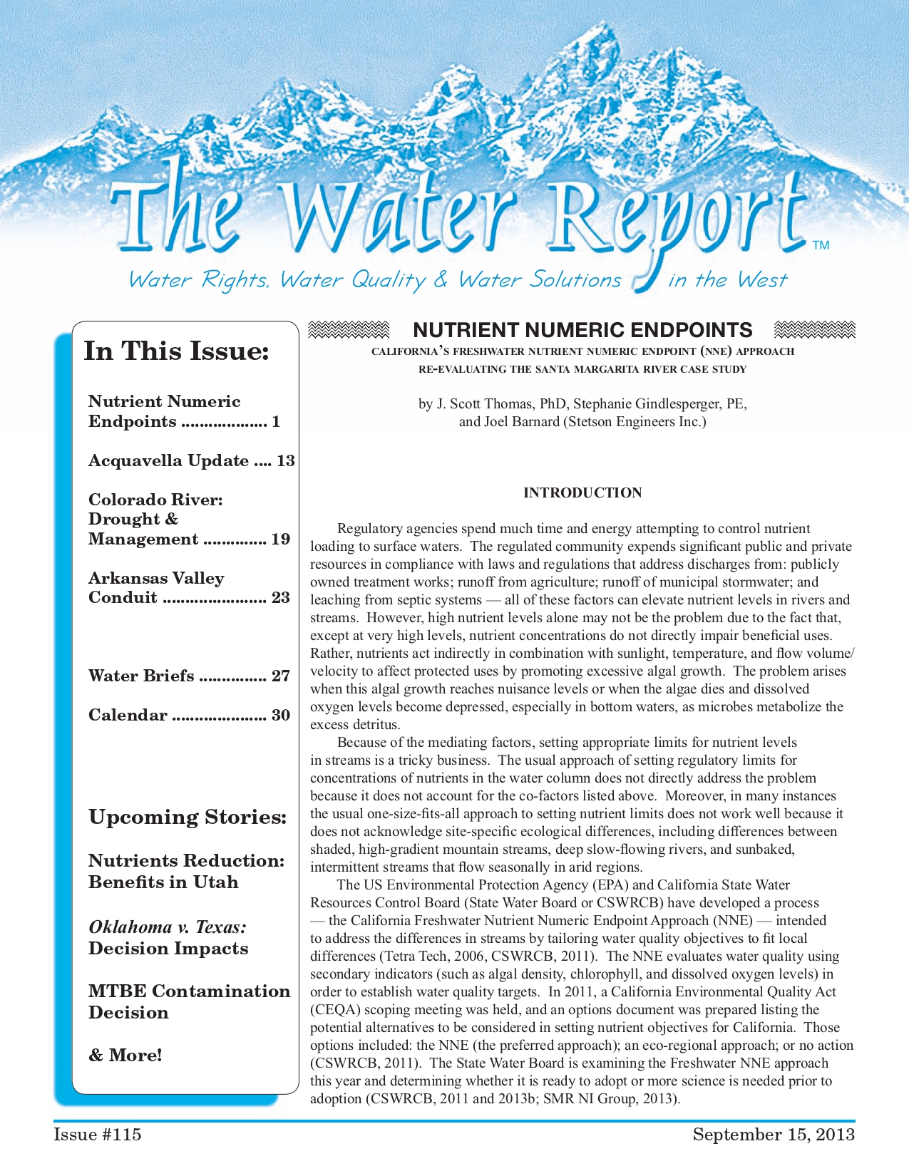 Water Topic: Colorado River Basin - The Water Report
